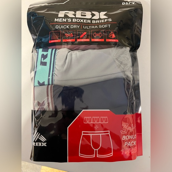 RBX | Underwear & Socks | Newrbx Mens Boxer Briefs Assorted Colors ...